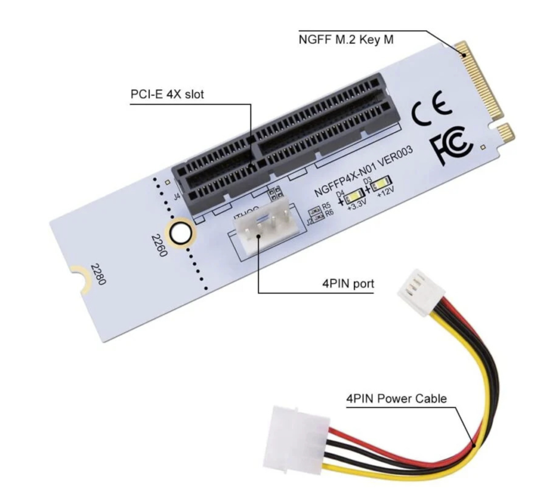Radxa M 2 E Key To SATA Breakout Card 5A Radxa Forum